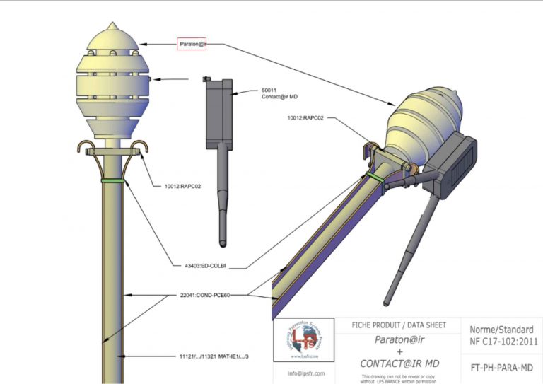 Early Streamer Emitter Lightning Rod Paraton@ir60