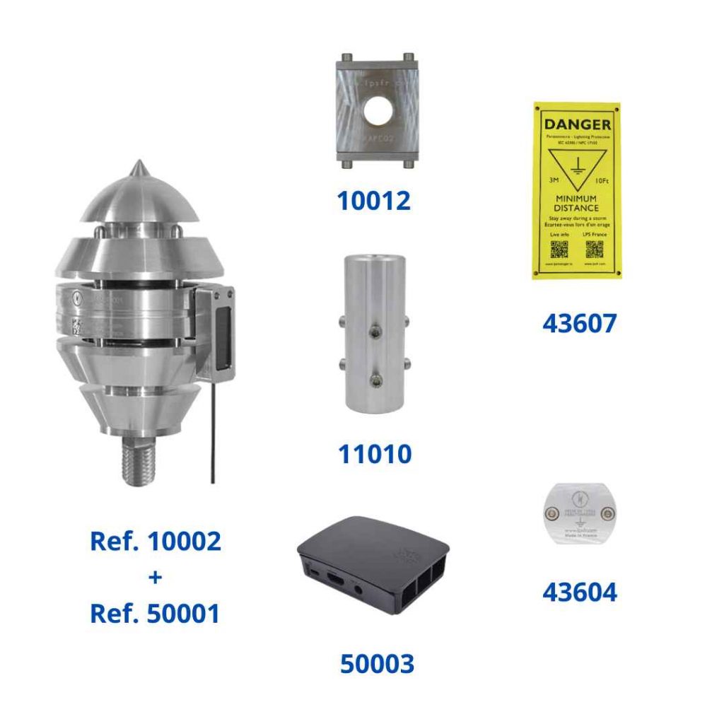Kit de pararrayos Paraton@ir 25 + Contact@ir + Rout@ir (KCRP25)