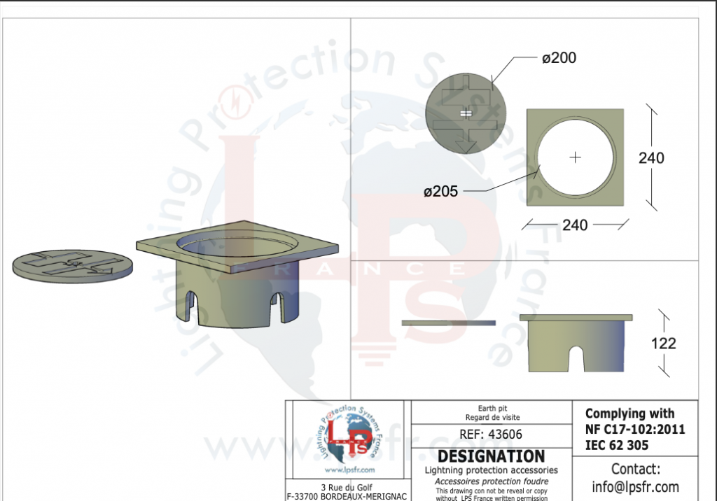 Regard de visite en fonte